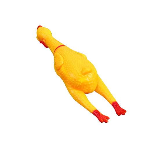 Pollo de plástico Chillón de Juguete – Natur Acuarios y Mascotas